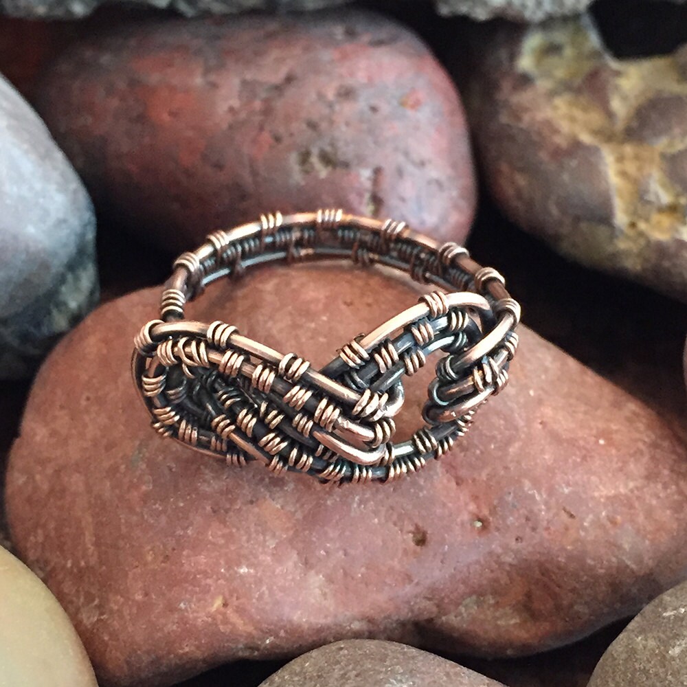 TUTORIAL Knot Ring Wire Wrap Knot Ring Wire Weave Knot Ring - Etsy