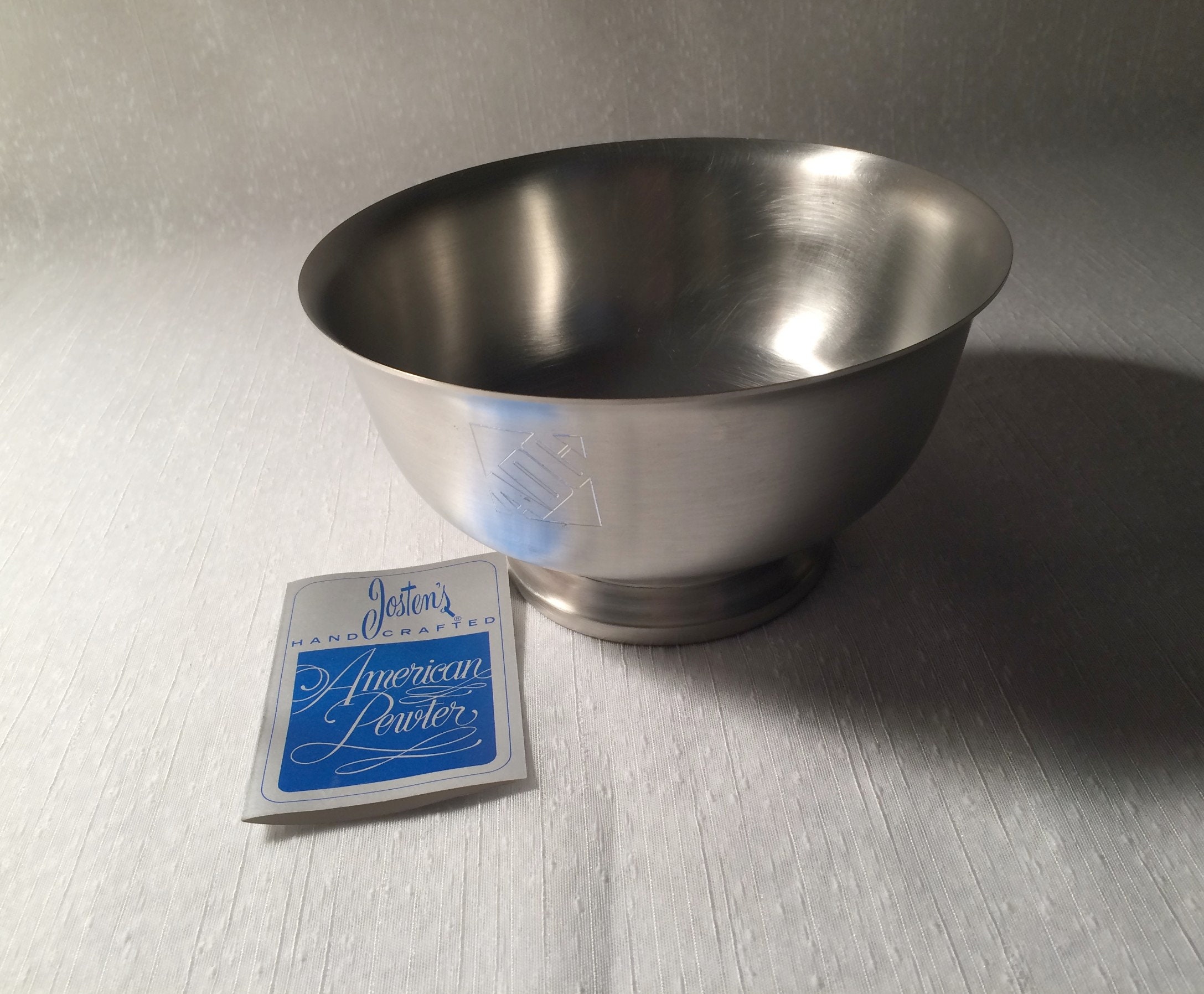 Vintage International Stainless 11 Inch Bowl and Josten's Pewter 7 Inch ...