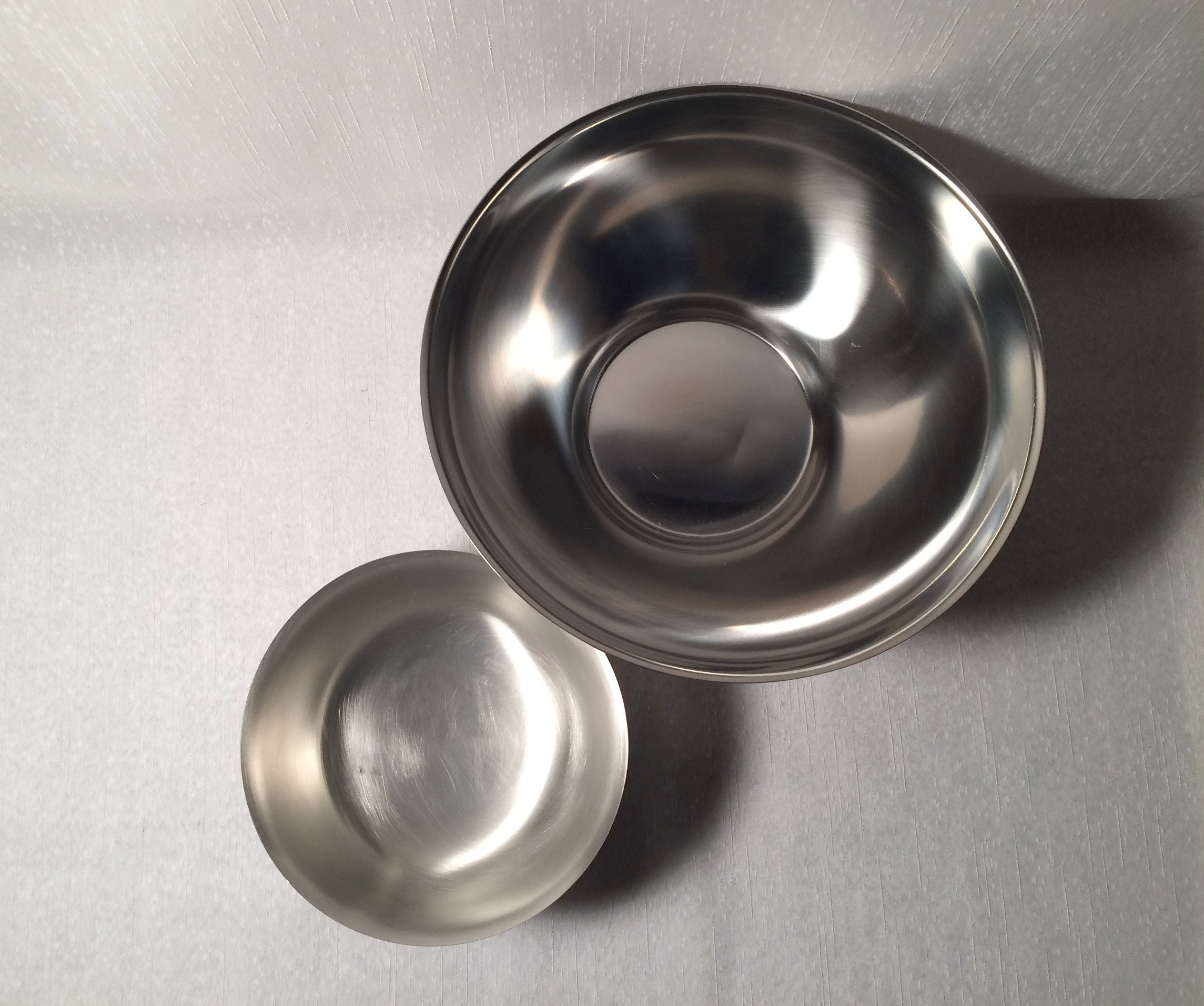Vintage International Stainless 11 Inch Bowl and Josten's Pewter 7 Inch ...