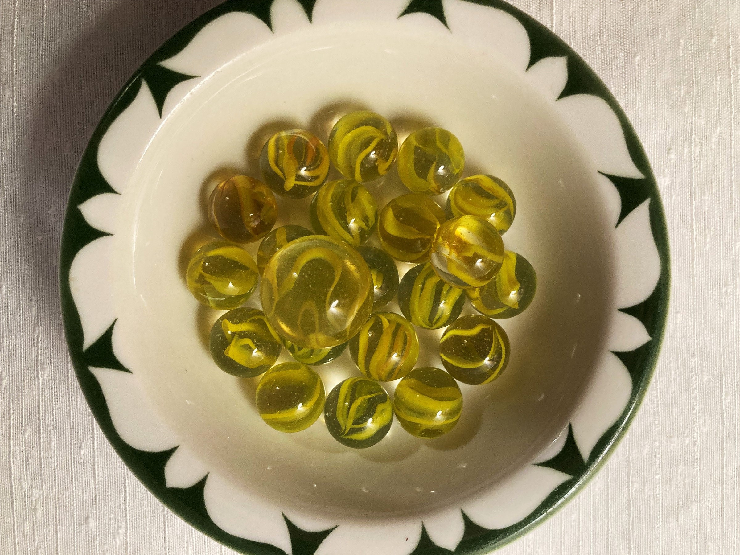 Vintage Vitro Agate Company Glass Cat Eyes Marbles With Shooters 1950's ...