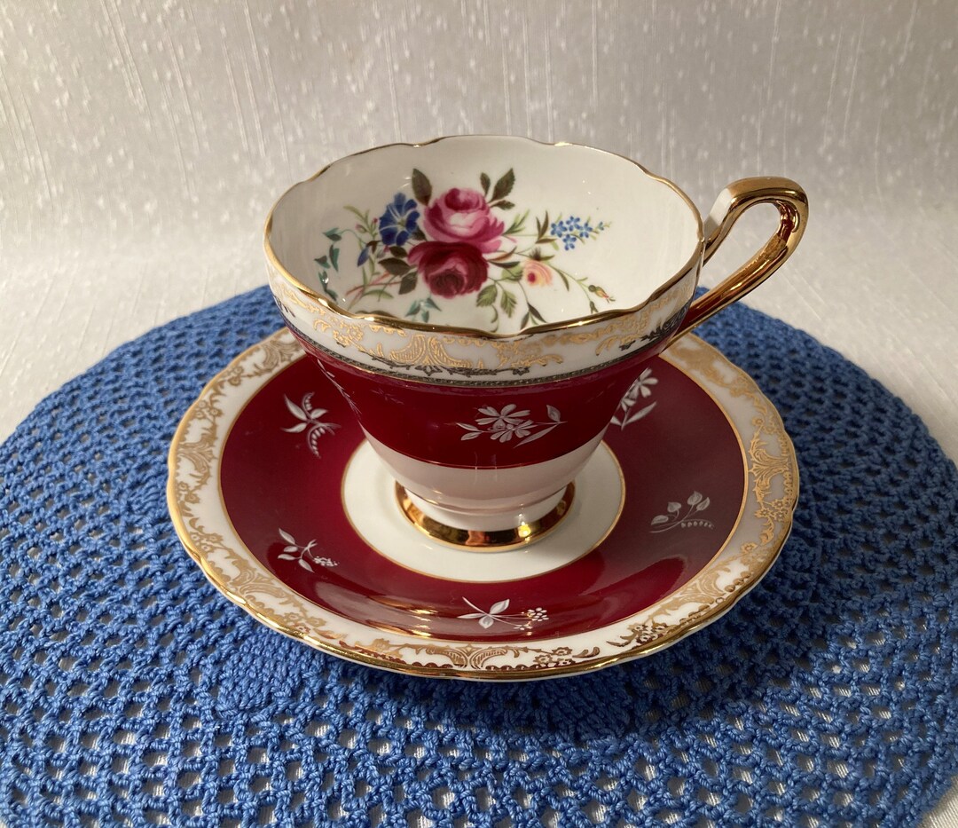 Vintage Sutherland Bone China Cup and Saucer Post 1940 - Etsy
