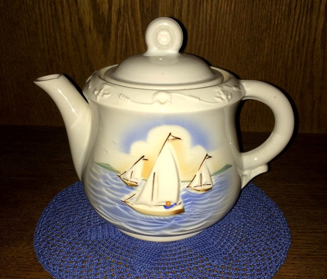 Porcelier Teapot Free Shipping - Etsy