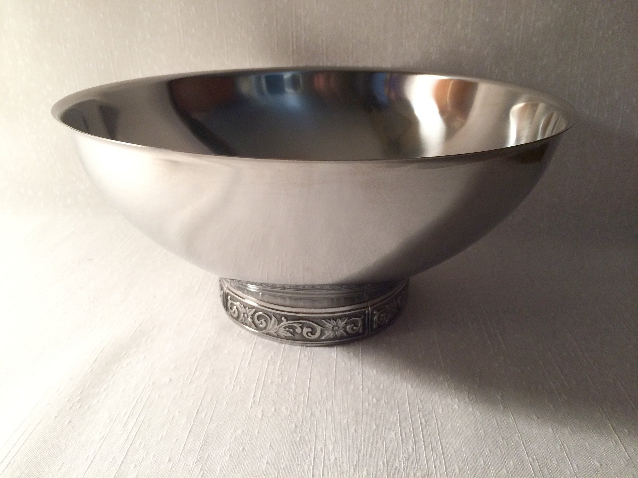 Vintage International Stainless 11 Inch Bowl and Josten's Pewter 7 Inch ...