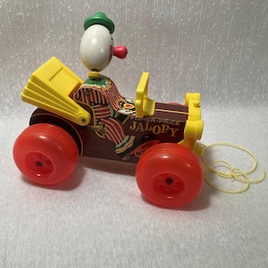 Vintage Fisher Price Pull Toy Jalopy Clown 1965 - Etsy