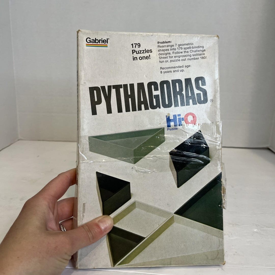Vintage Pythagoras Game Gabriel Hi Q Puzzle 1977 Brain Teaser 179 ...
