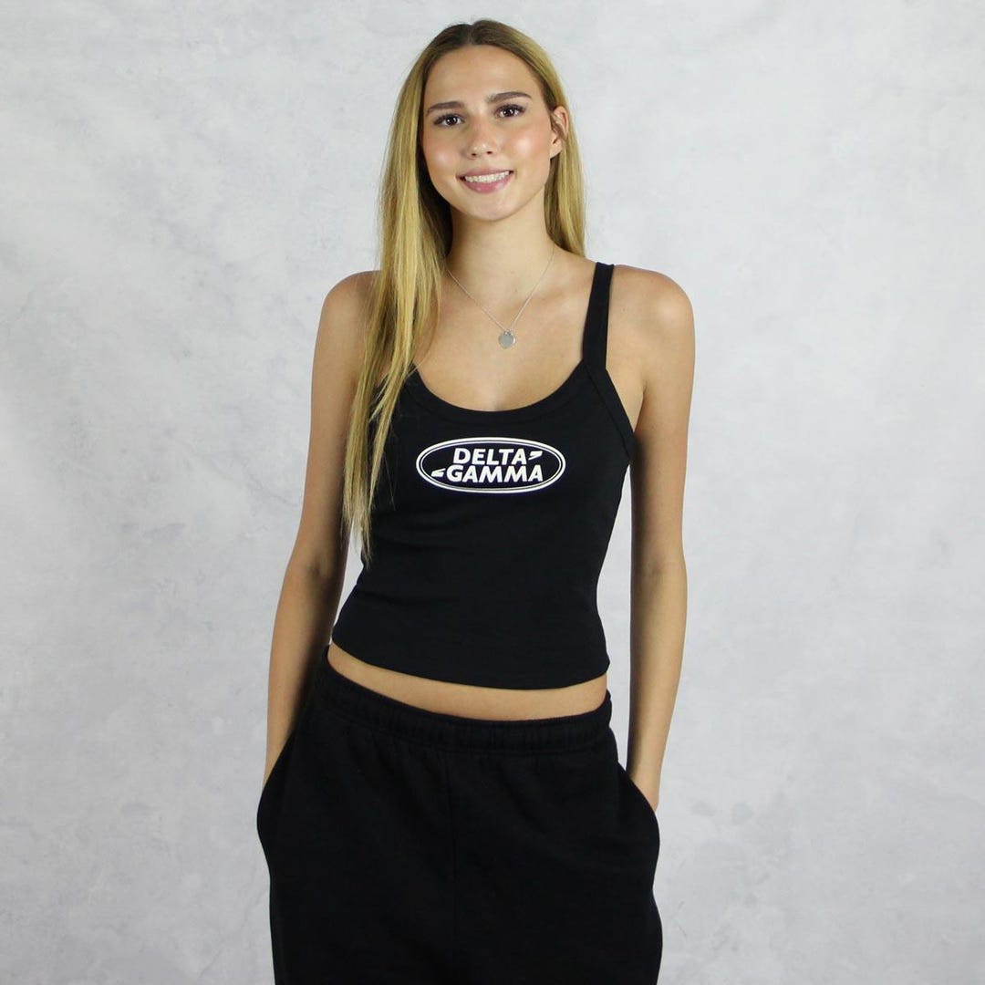 Delta Gamma Cropped Tank in Black - Etsy