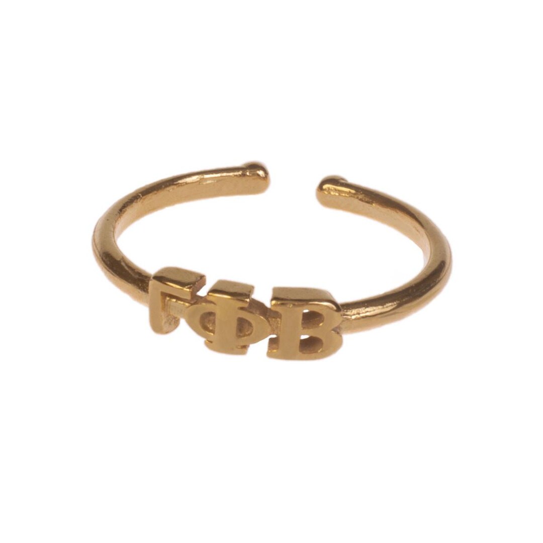 Gamma Phi Beta Gold Adjustable Ring - Etsy