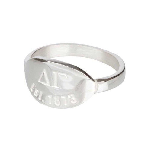 Alpha Gamma Delta Sterling Silver Skinny Band Ring With Black - Etsy