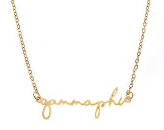 Custom Script Necklace - Etsy