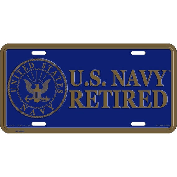 U.S. Navy Retired License Plate | Etsy