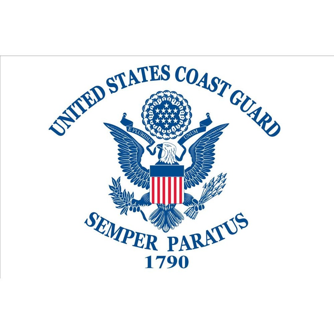 United States Coast Guard Semper Paratus 1790 Flag on A Stick 12 X 18 ...
