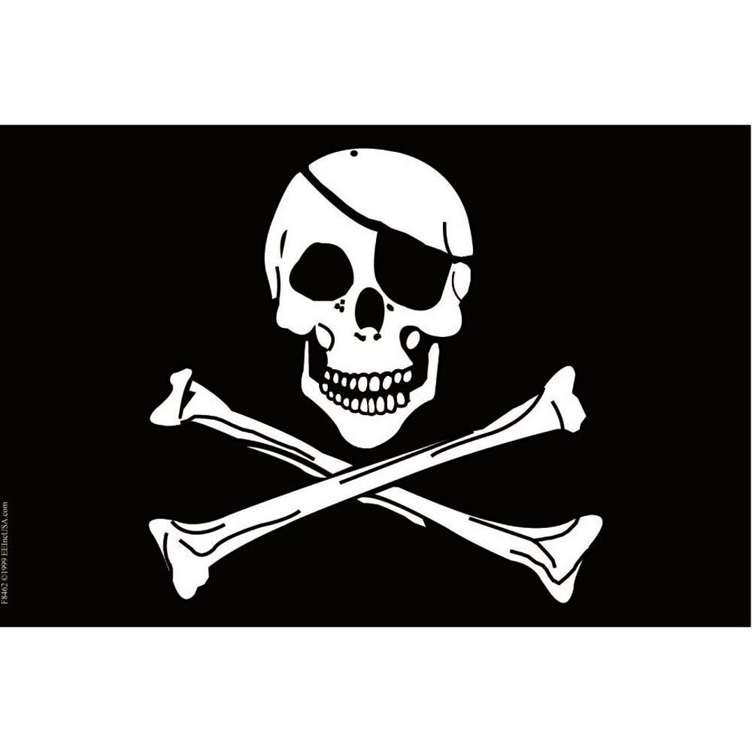 Skull & Crossbones Flag on A Stick 12 X 18 - Etsy