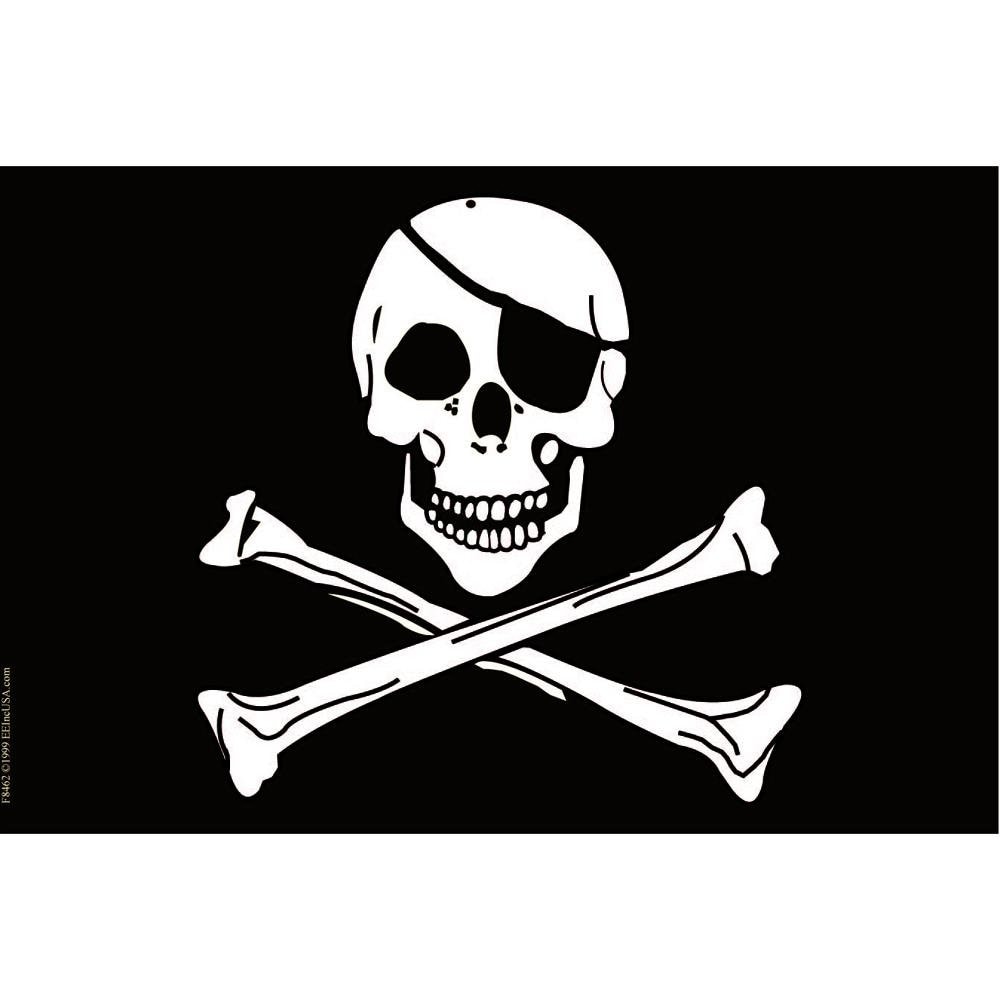 Skull & Crossbones Flag on A Stick 12 X 18 - Etsy