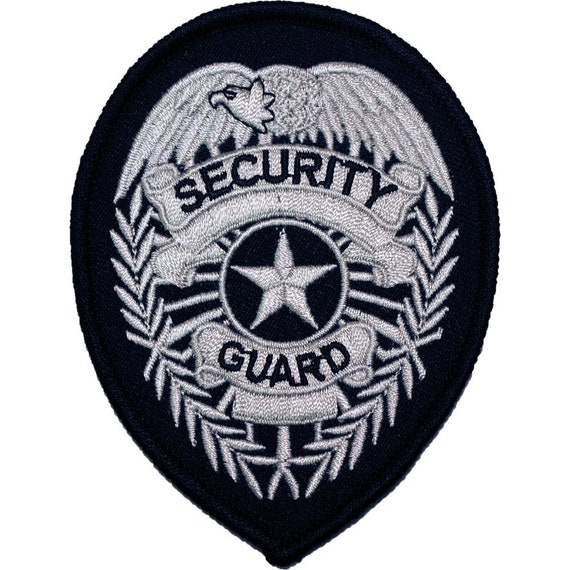 Security Guard Shield Patch Black & Silver 3 3/4 | Etsy