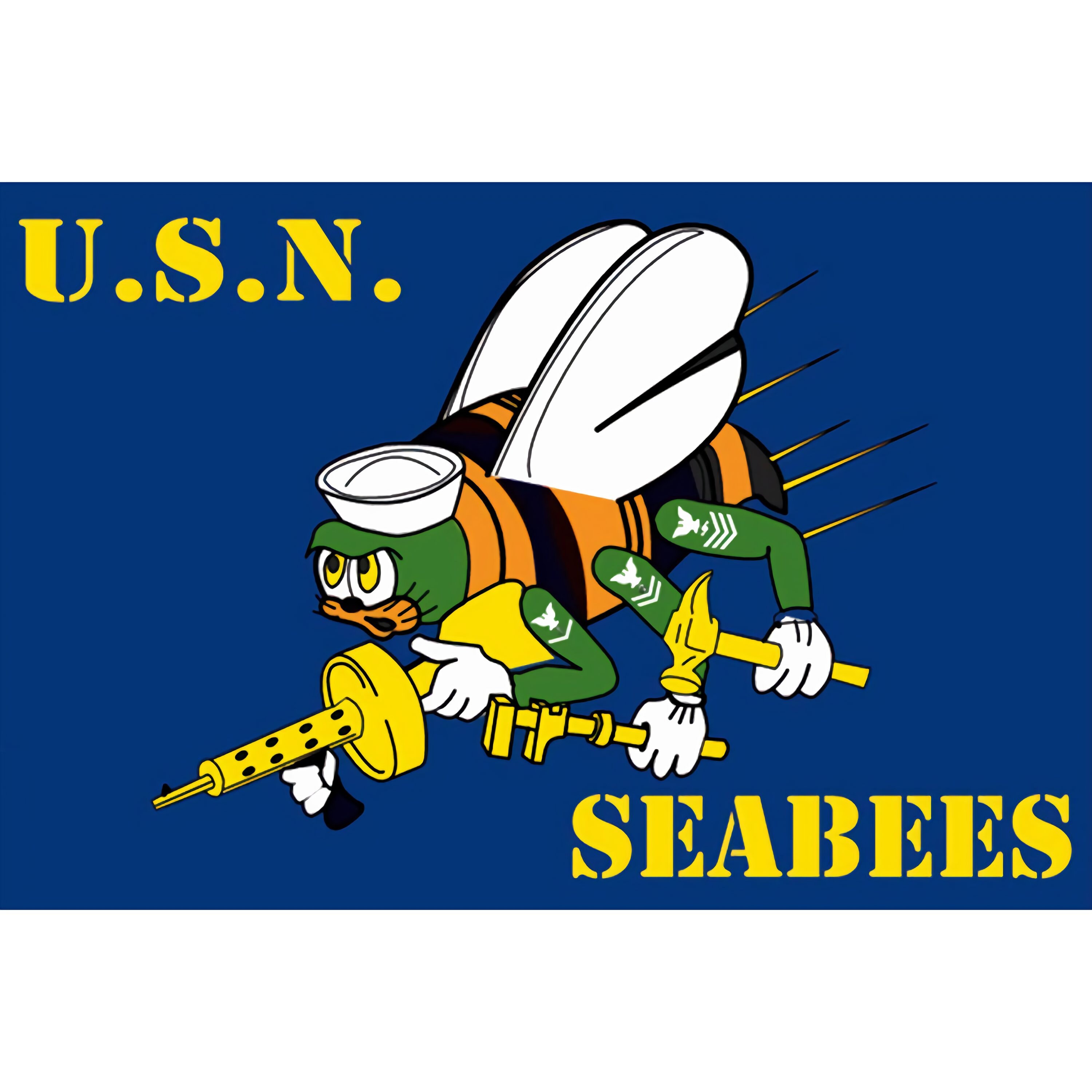U.S. Navy Seabees Flag With Grommets 3ft X 5ft - Etsy