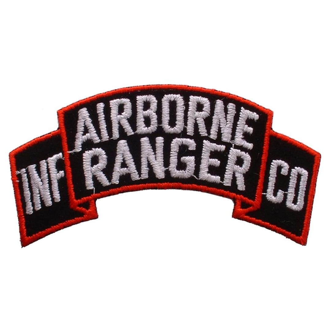 U.S. Army Airborne Ranger Patch Black & White 4 - Etsy
