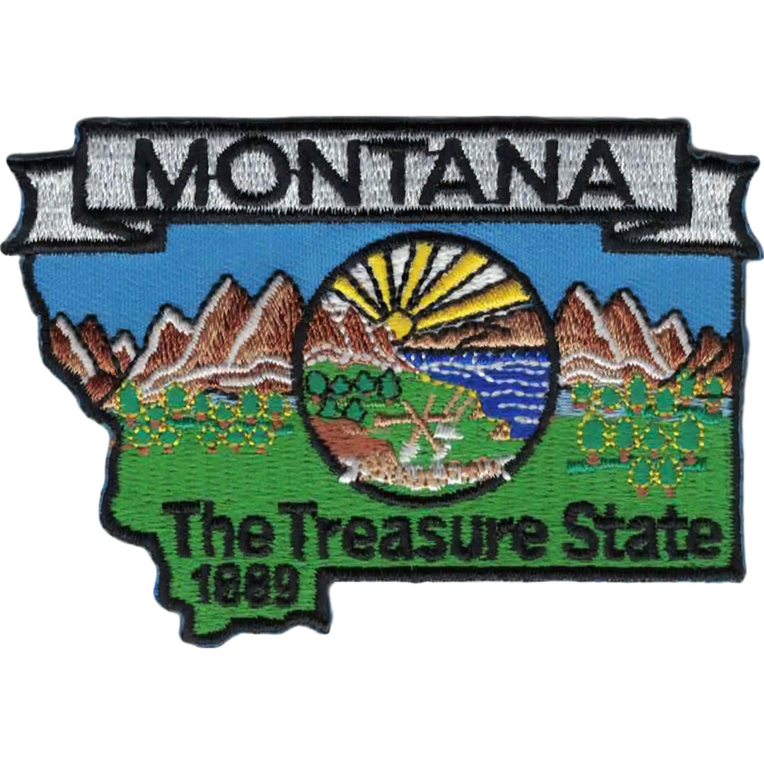 Montana State Map Patch 3 - Etsy