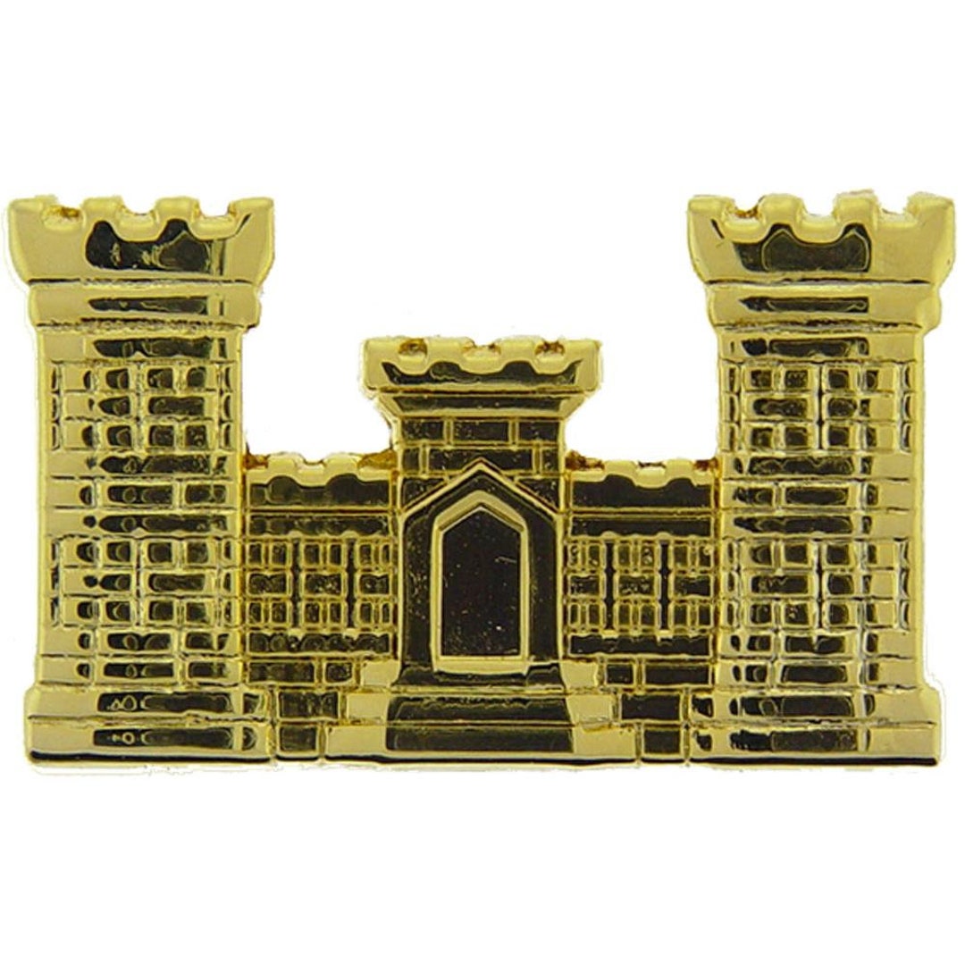 U.S. Army Engineer Pin Gold Plated 1 - Etsy