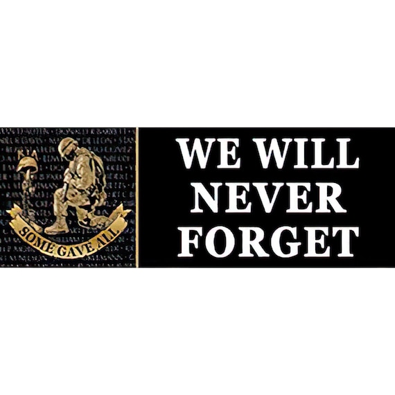 We'll Never Forget Vietnam Vet Bumper Sticker | Etsy