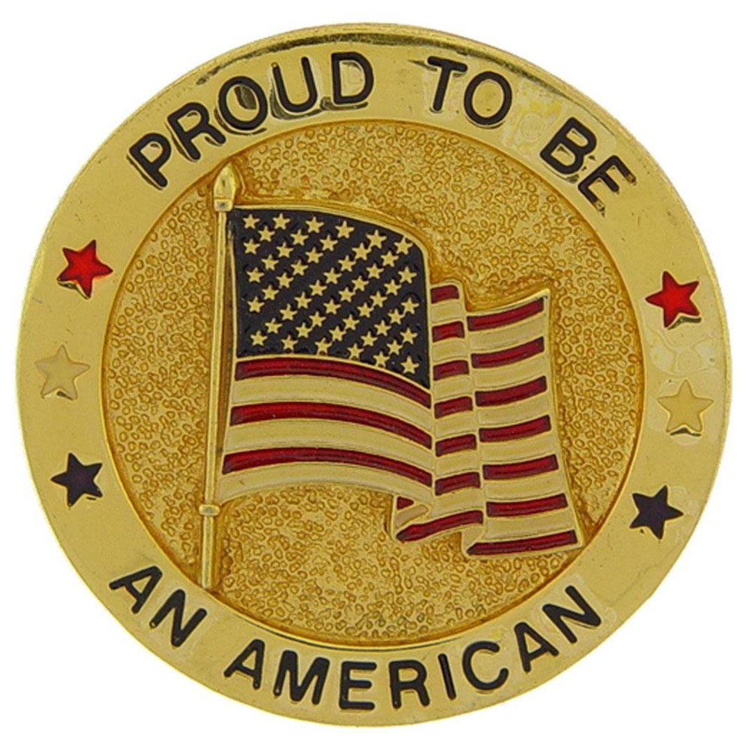 Proud to Be an American Pin With American Flag 1 3/4 - Etsy