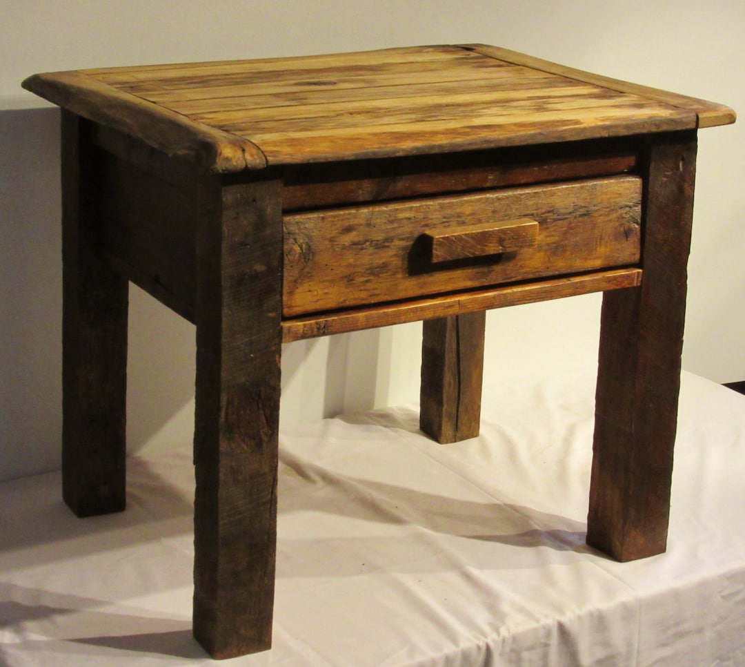 Side Table With Pull Out Drawer - Etsy