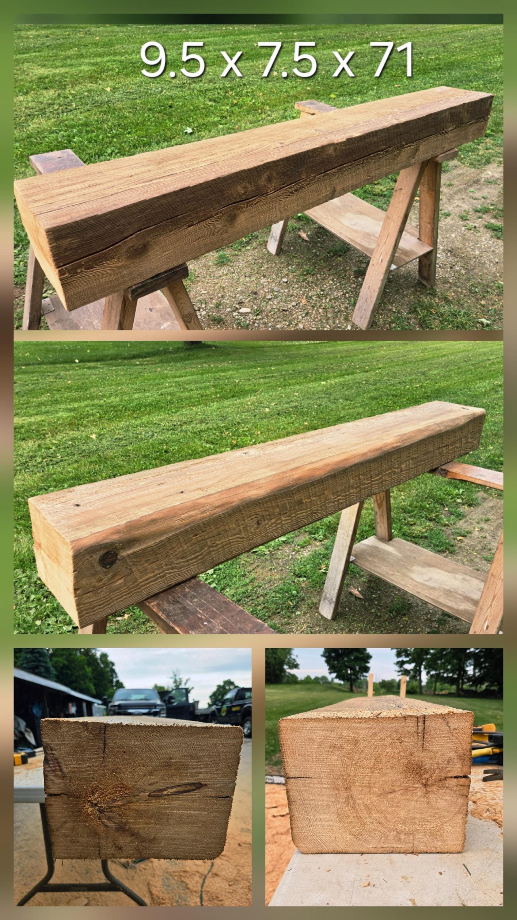 Hand Hewn Barn Beam Fireplace Mantel: Reclaimed Wood Floating Shelf - Etsy