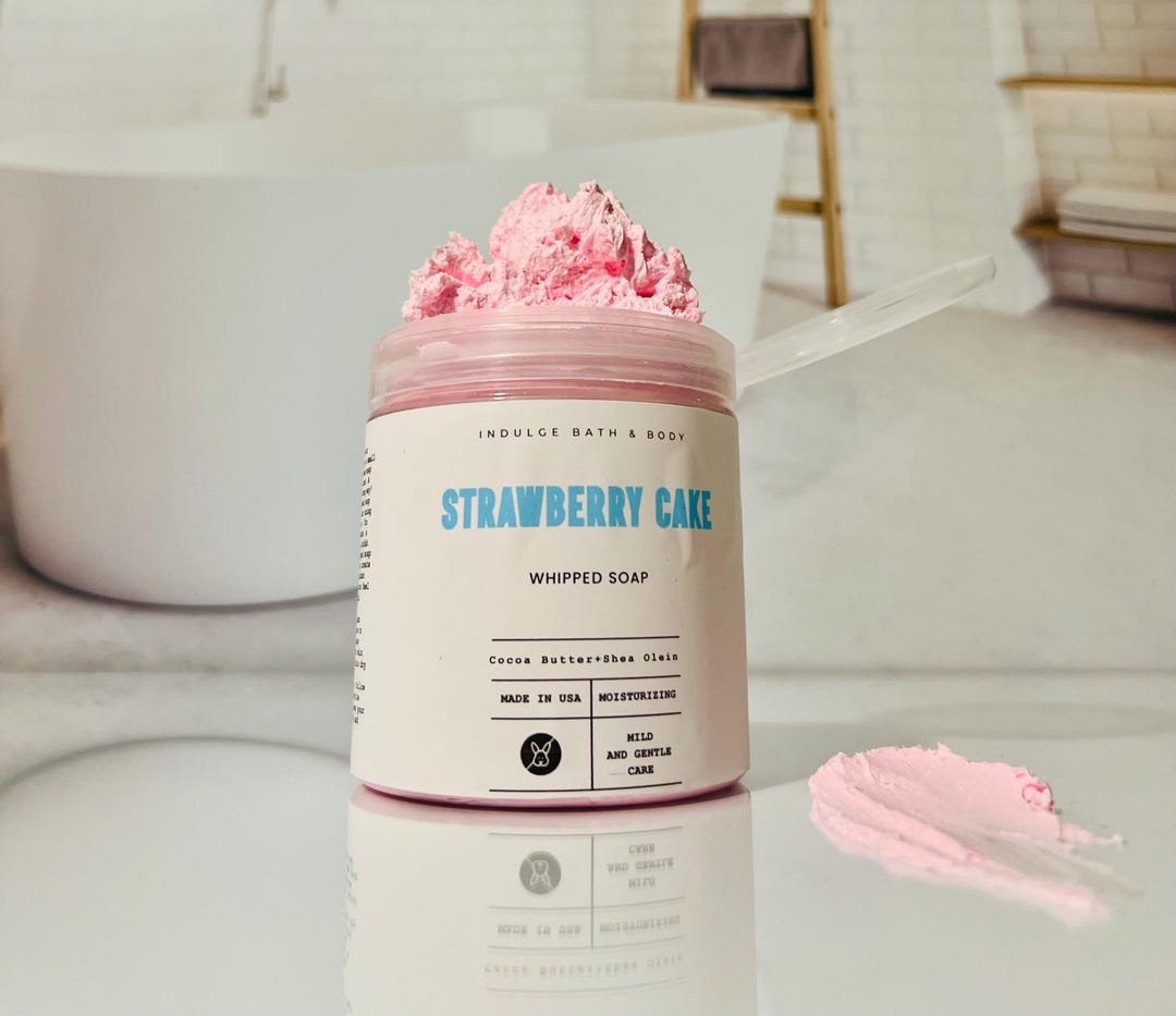 Shower Fluff Luxury Whipped Soap 8 or 16-ounce Jar Cocoa Butter-shea ...