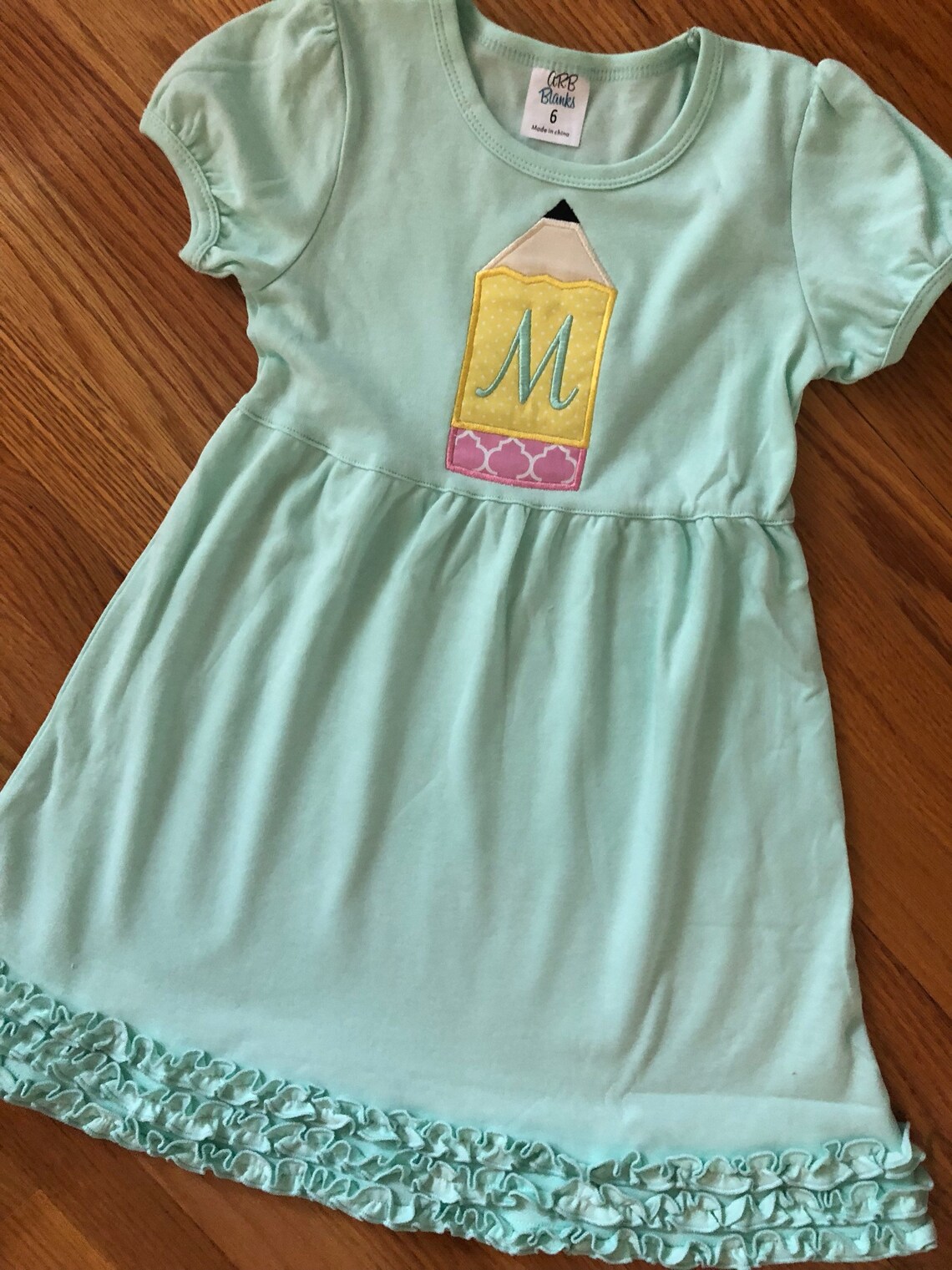 Back to School Dress School Applique Pencil Applique Dress - Etsy