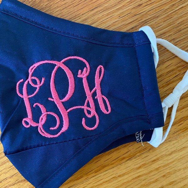 Monogrammed Mask - Etsy