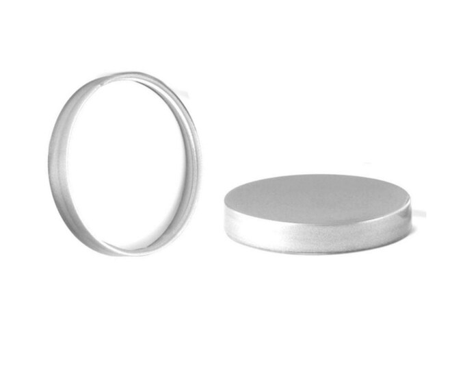 8oz Silver White Liner Jar Caps - Cap Size: 70-400 - Set of 25 - BULK25 ...