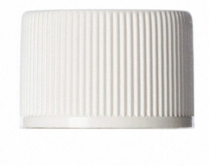 White Ribbed Unlined Standard Screw-on Caps Bottle Cap Size: 24-410 Set of 25 BULK25 - Etsy