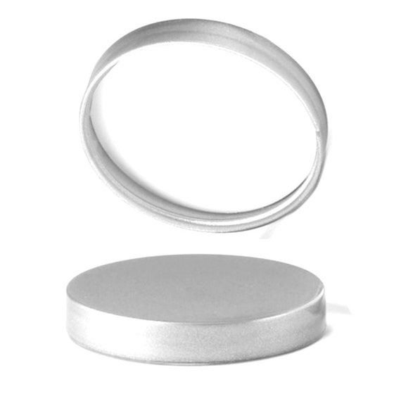 8oz Silver Smooth With White Liner Jar Caps Cap Size: 89-400 | Etsy