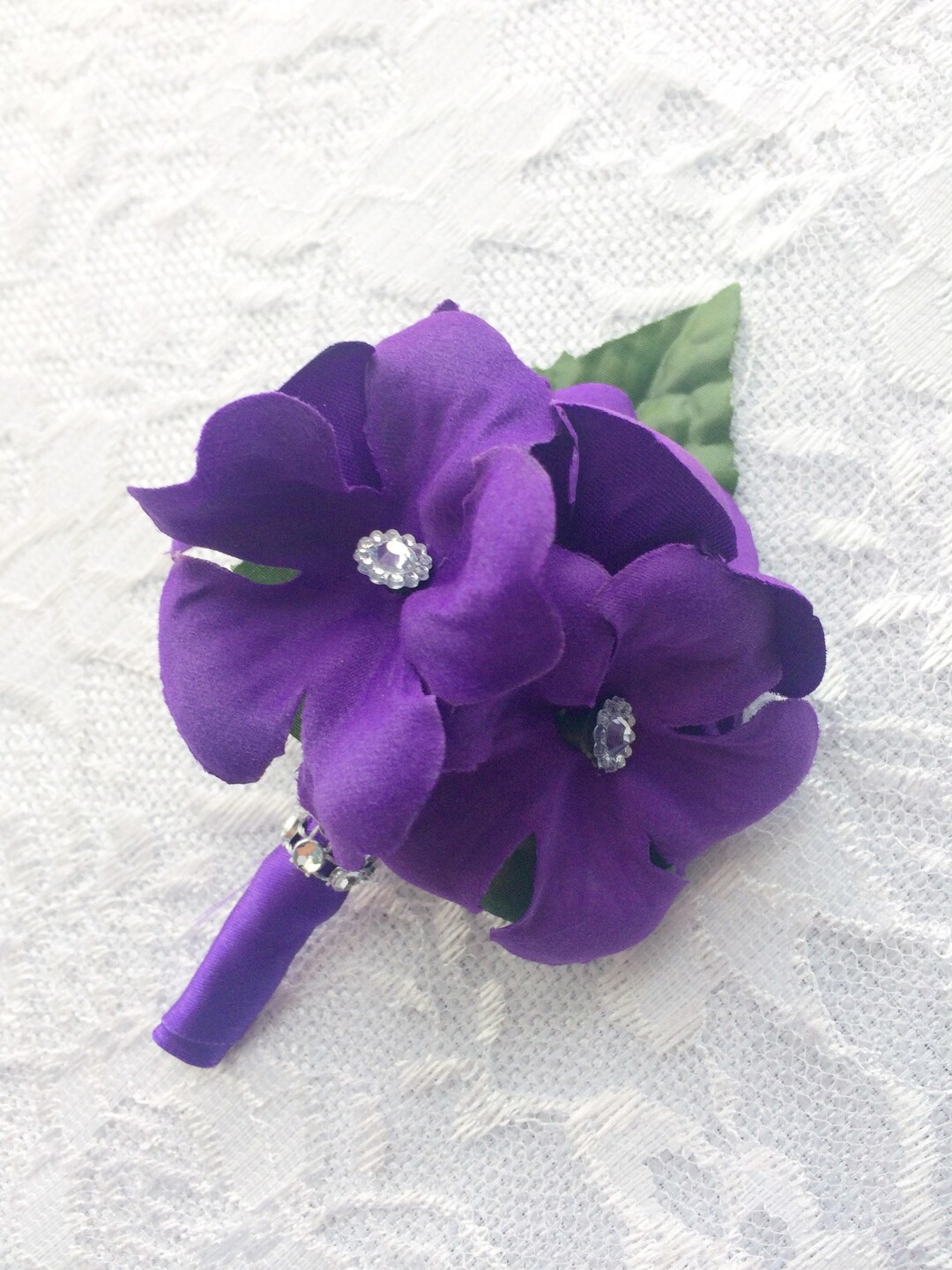 Purple Boutonniere, African Violet , Purple Lapel Pin, Violet ...