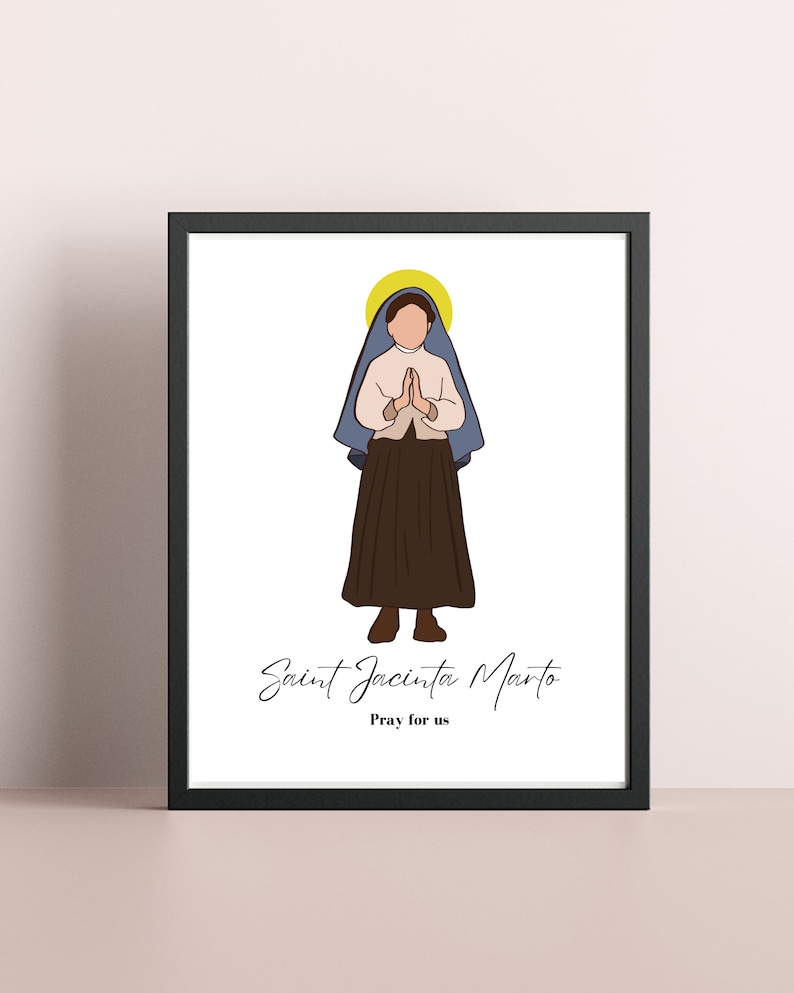 Saint Jacinta Marto Printable Catholic Wall Art/confirmation/baptism ...