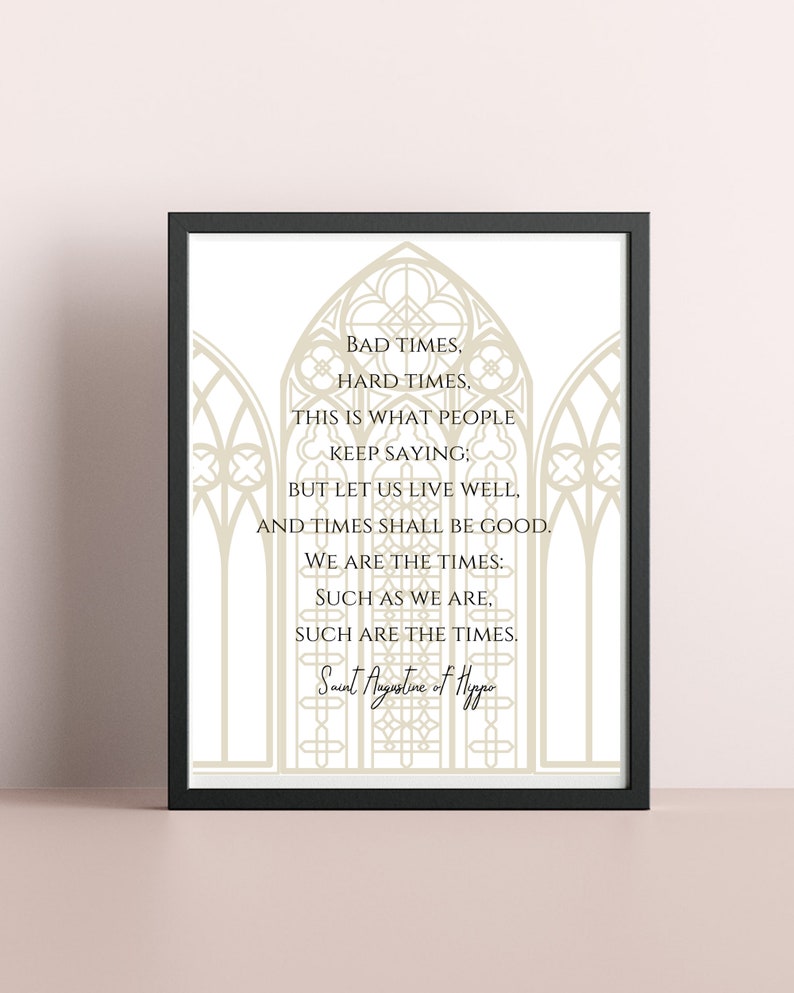 St Augustine Quote Print: Catholic Wall Art (digital Download) - Etsy