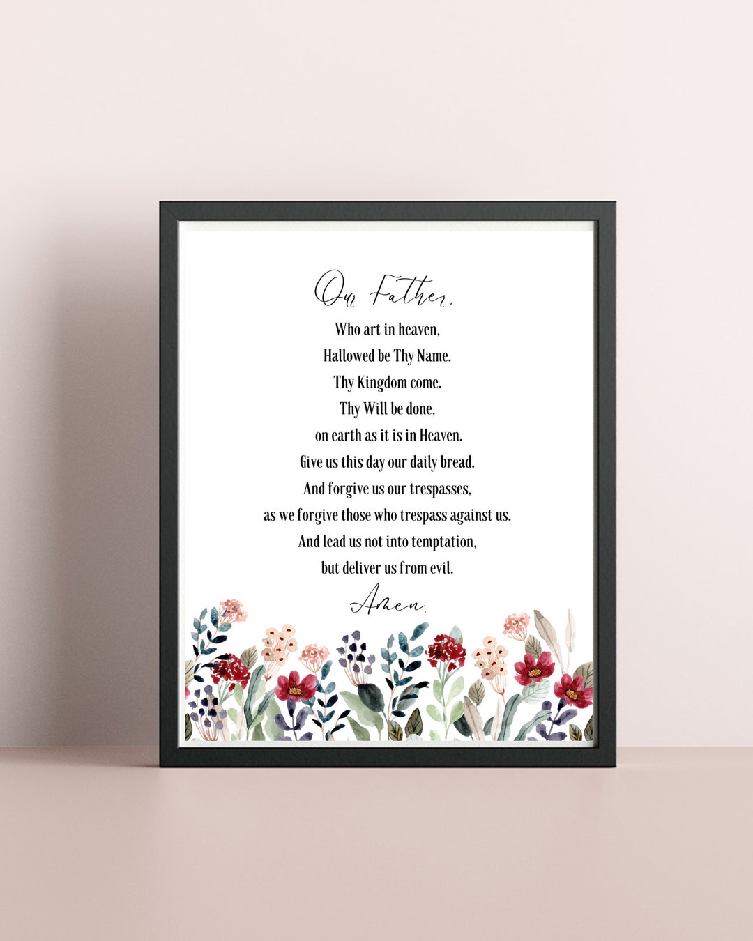 Our Father Prayer/the Lord's Prayer/download/digital Printable Wall Art ...
