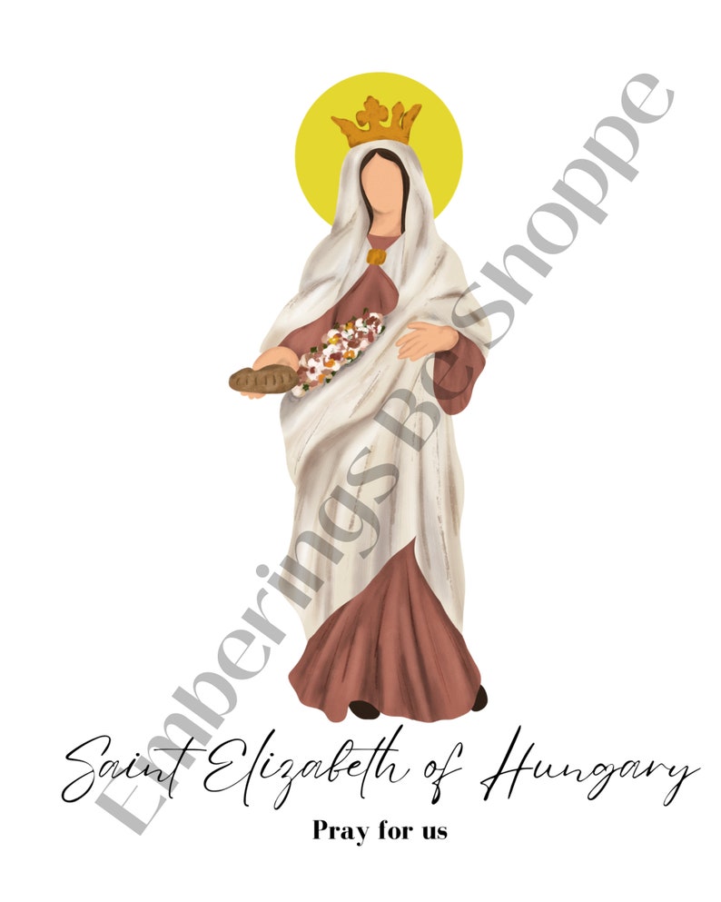 Saint Elizabeth of Hungary Printable Catholic Wall Art/confirmation ...