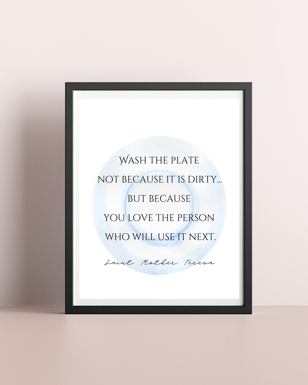 Wash the Plate Saint Mother Teresa Downloadable Wall Art/catholic ...