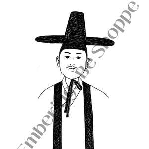 Saint Andrew Kim Taegon, Korean Martyr, Pen and Ink Art Print - Etsy