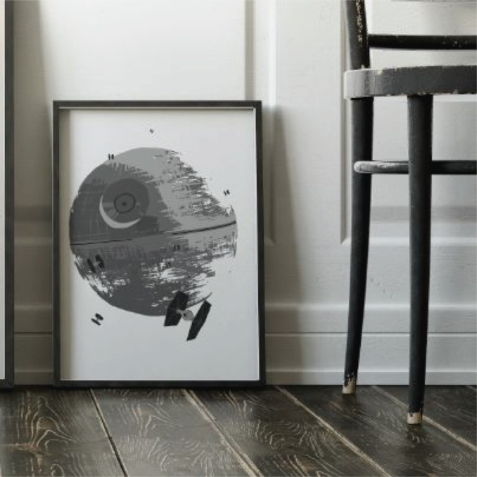 Death Star print Star Wars art print Death Star wall poster | Etsy