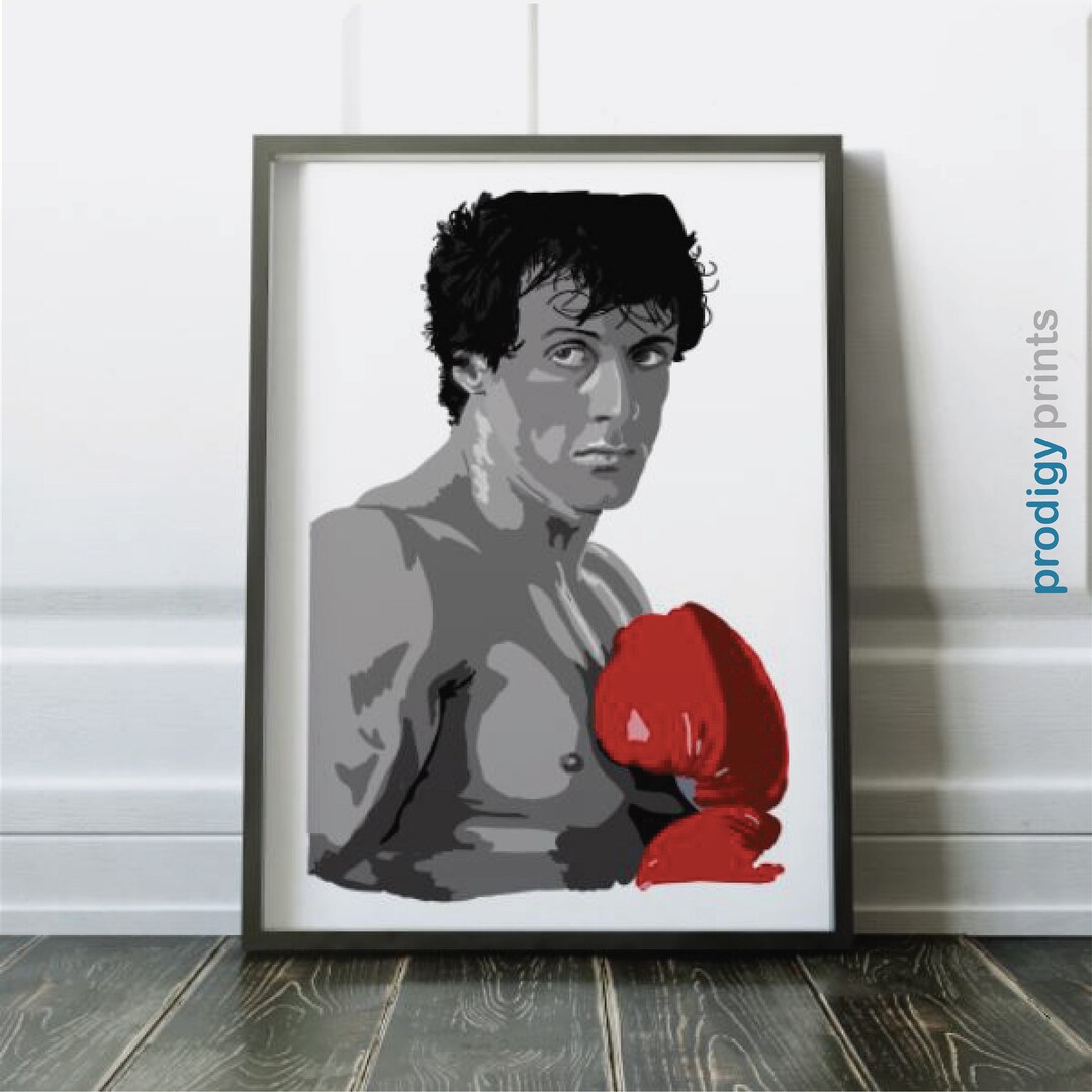 Rocky Balboa Print, Inspirational Boxing Art, Sylvester Stallone Boxing ...