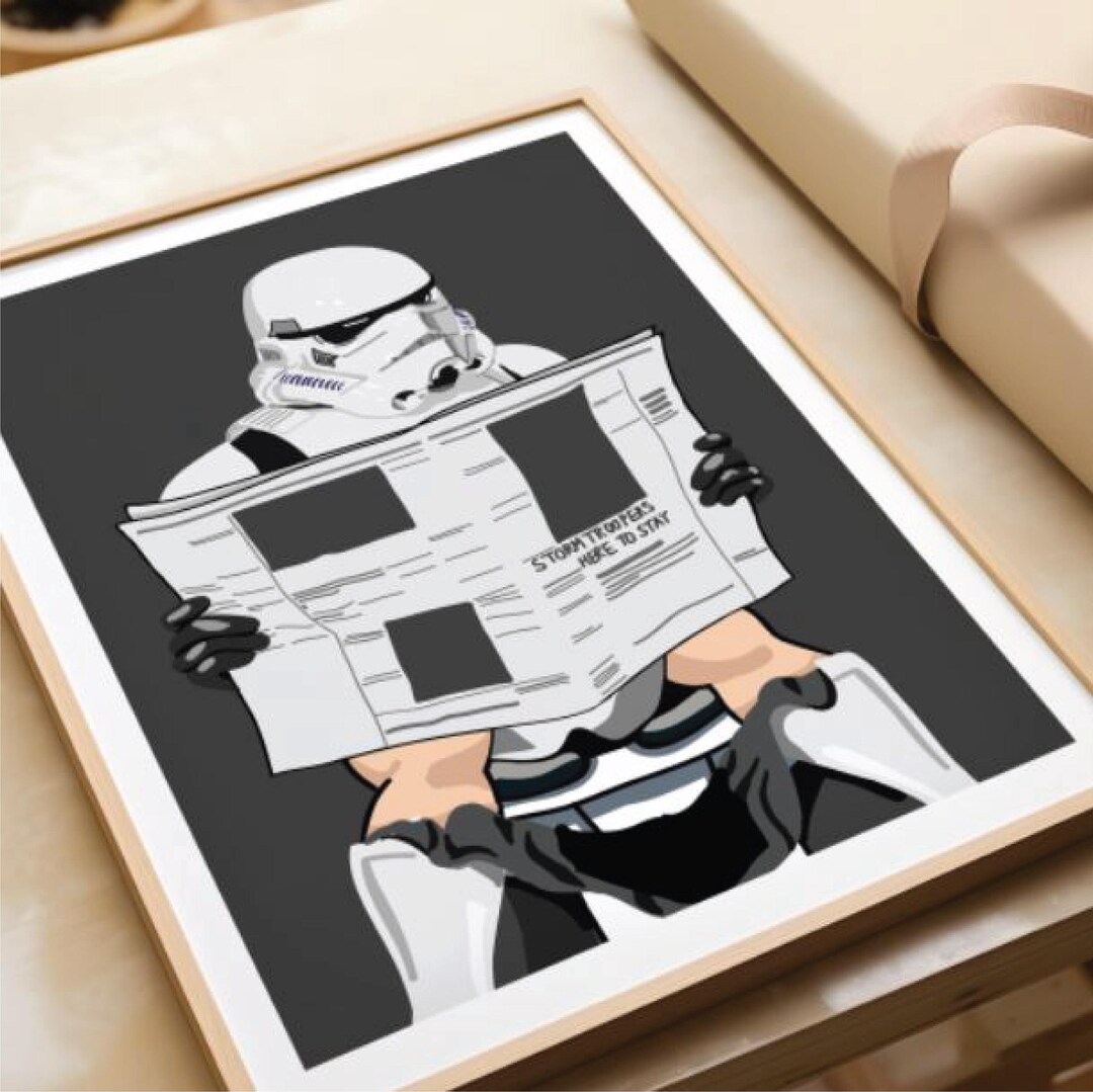 Stormtrooper Toilet Print: Funny Star Wars Bathroom Art - Etsy UK