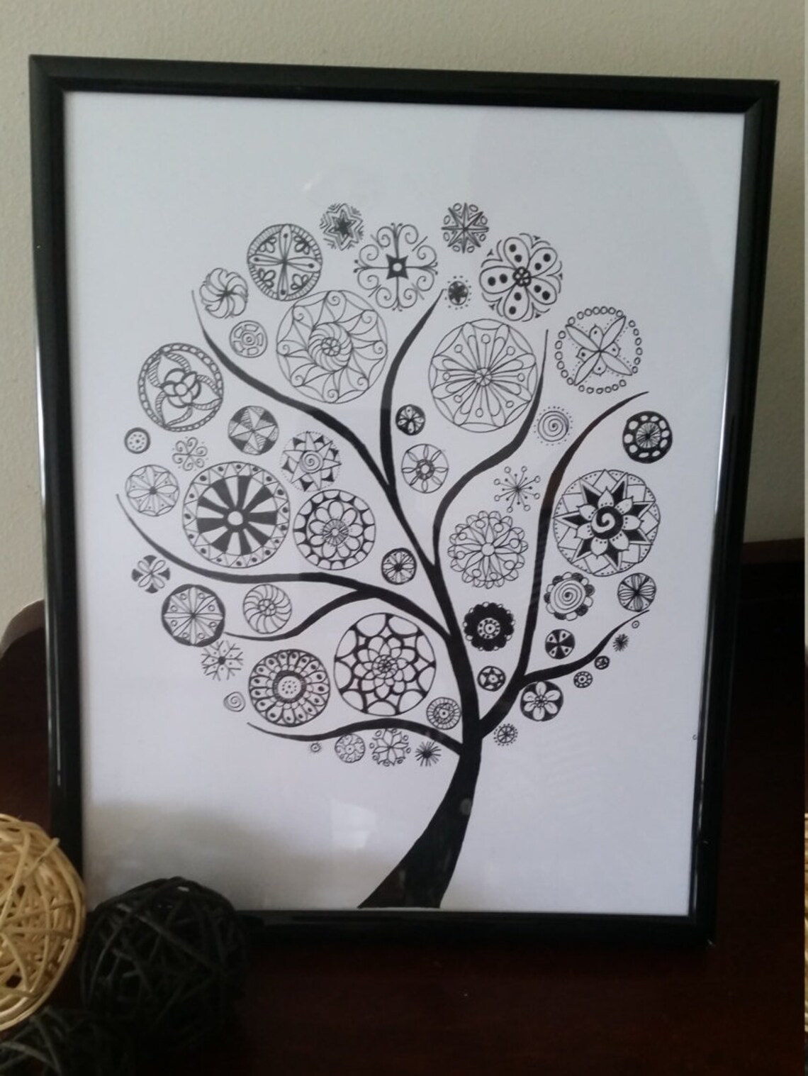 Mandala Tree Illustration - Etsy