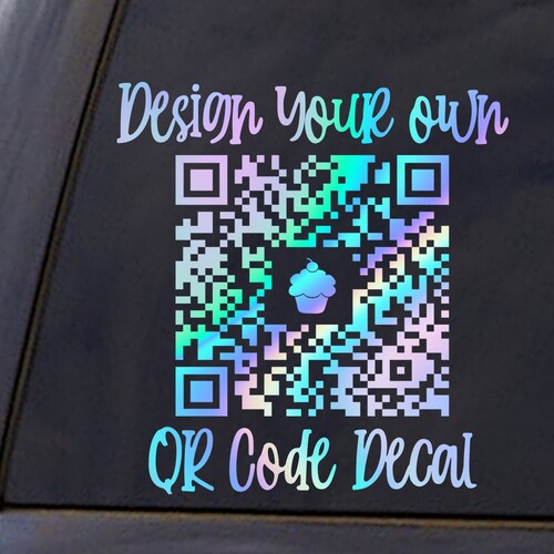 QR Code Design Your Own Storefront Window Business Decal - Etsy