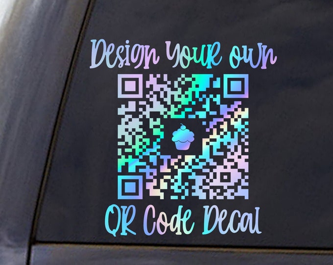 Custom QR Code Vinyl Clear Decal / Storefront Window Decal Sticker ...
