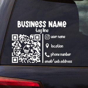 Custom Business QR Code Vinyl Decal: Design Your Own Window Sticker - Etsy