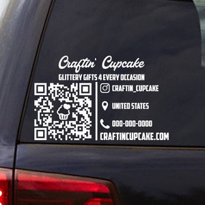 Business Qr Code Decal, Design Your Own Decal, Design Your Own Window ...