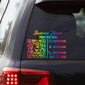 Business Qr Code Decal, Design Your Own Decal, Design Your Own Window ...