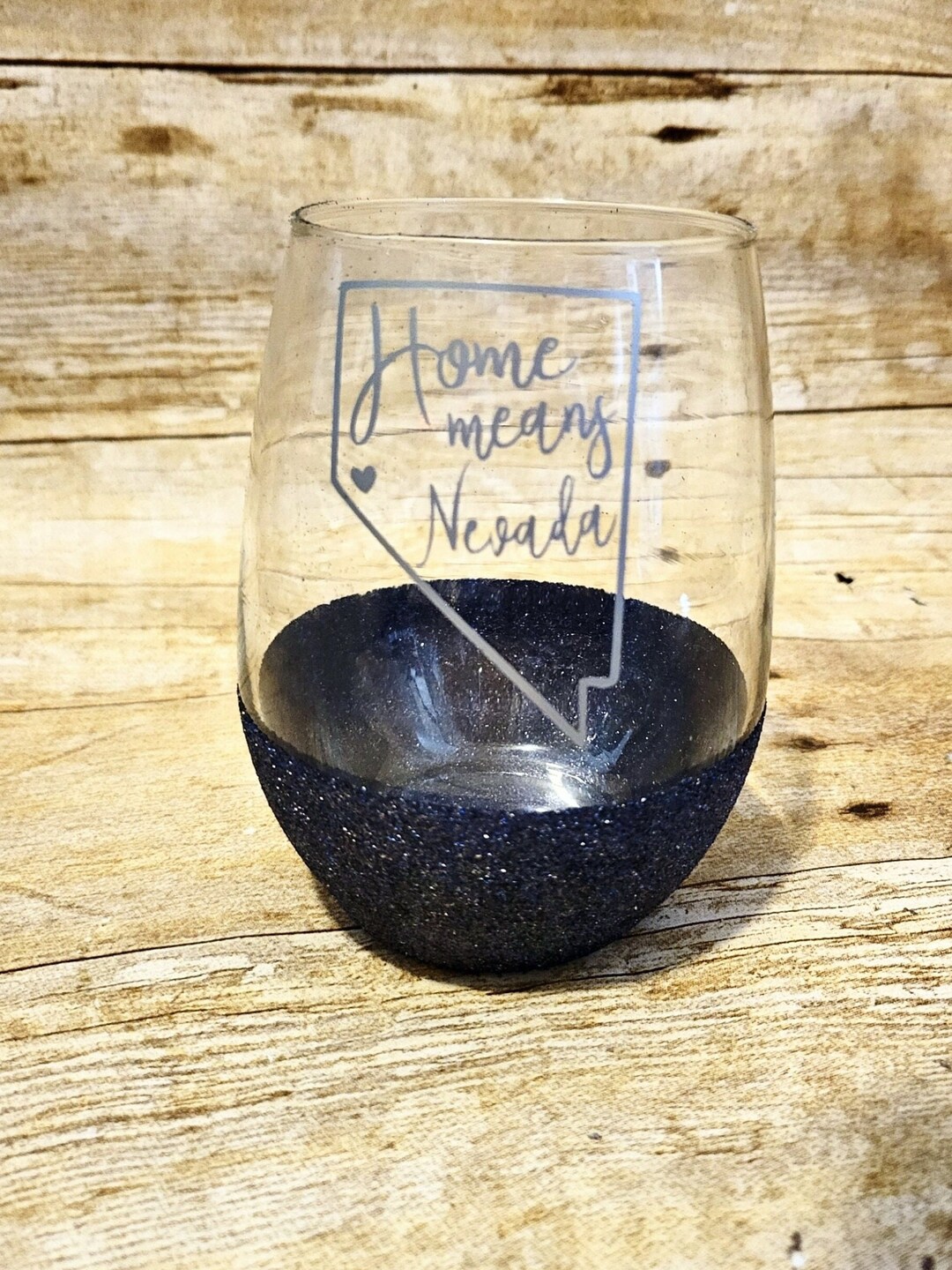 Nevada Wine Glass, Nevada Glitter Glass, Nevada Gift, Nevada Native ...