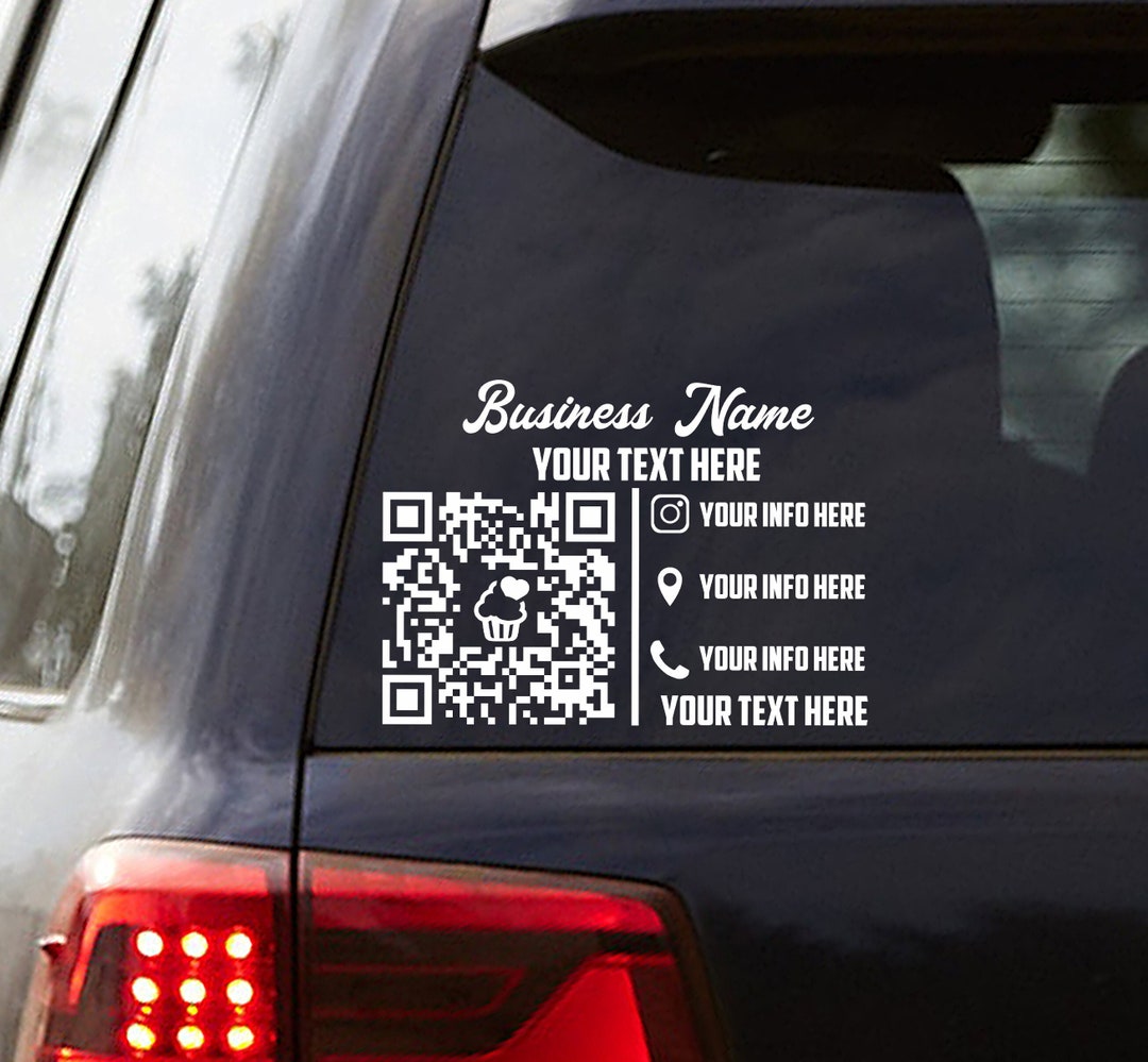 Business Qr Code Decal, Design Your Own Decal, Design Your Own Window ...